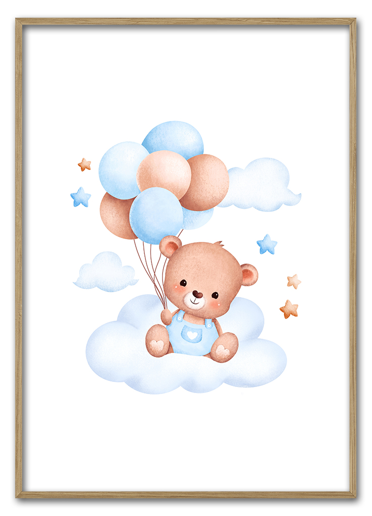 Cloud Rider Bear | Print og Rammer