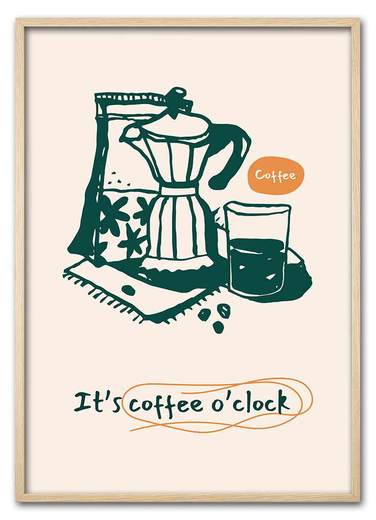 It's Coffee O'Clock | Print og Rammer