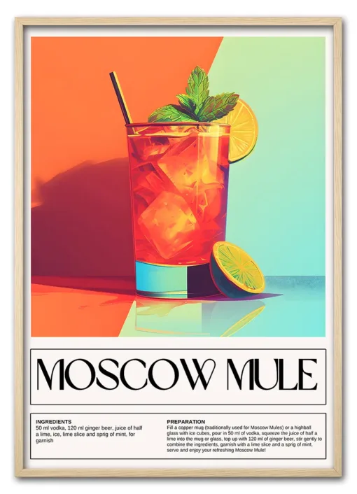 Bar Icons – Moscow Mule | Cocktail poster | Drinksplakater