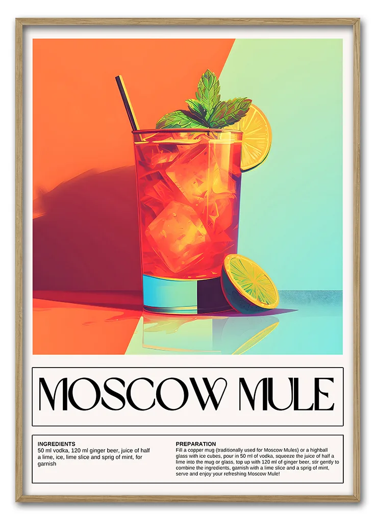 Bar Icons – Moscow Mule | Cocktail poster | Drinksplakater