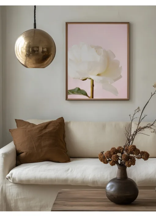 Peony 01 | Minimalistisk pæon plakat