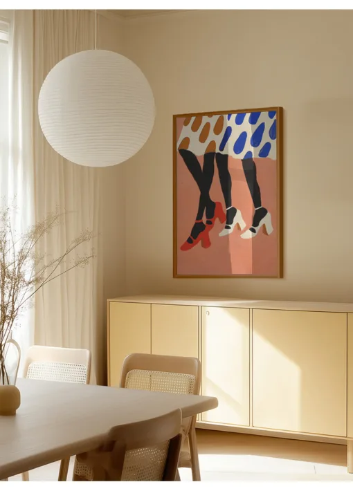 Polka Dot Steps | Modeillustration Plakat