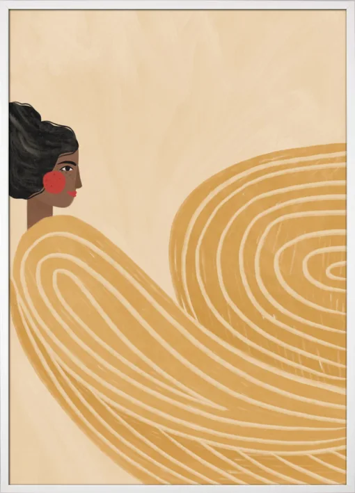 The Woman With the Yellow Stripes | Gulstribet motiv | Plakat