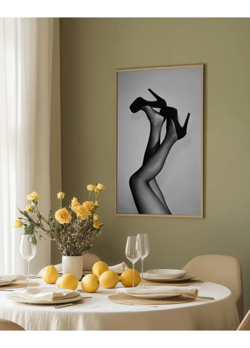 Velvet Pumps | Fotokunst | Black & White Poster