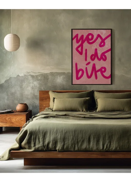 Yes I Do Bite | Citat plakat | Pink plakat